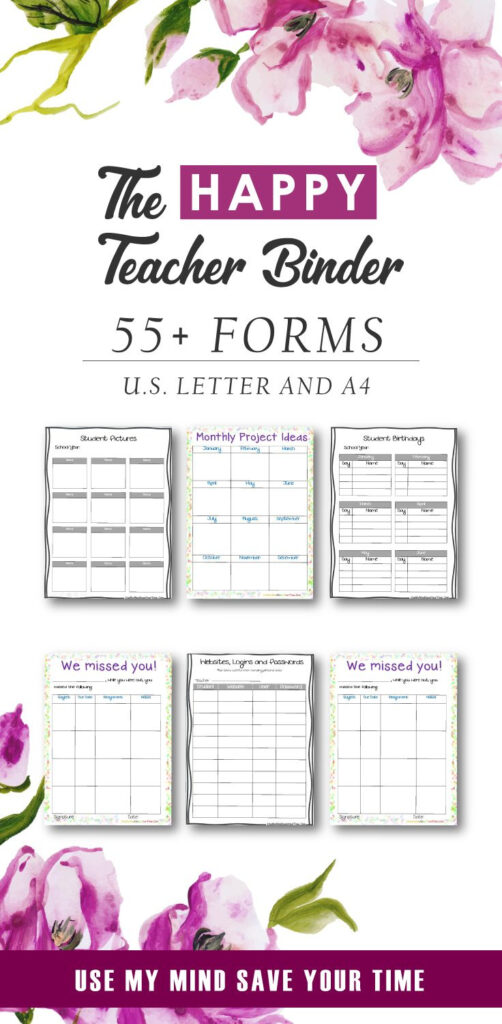 67 Lesson Plan Templates 60 Fun Binder Covers 55 Editable Classroom ...