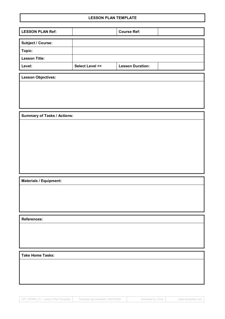 Daily Lesson Plan Template Fotolip | Printable Lesson Plans