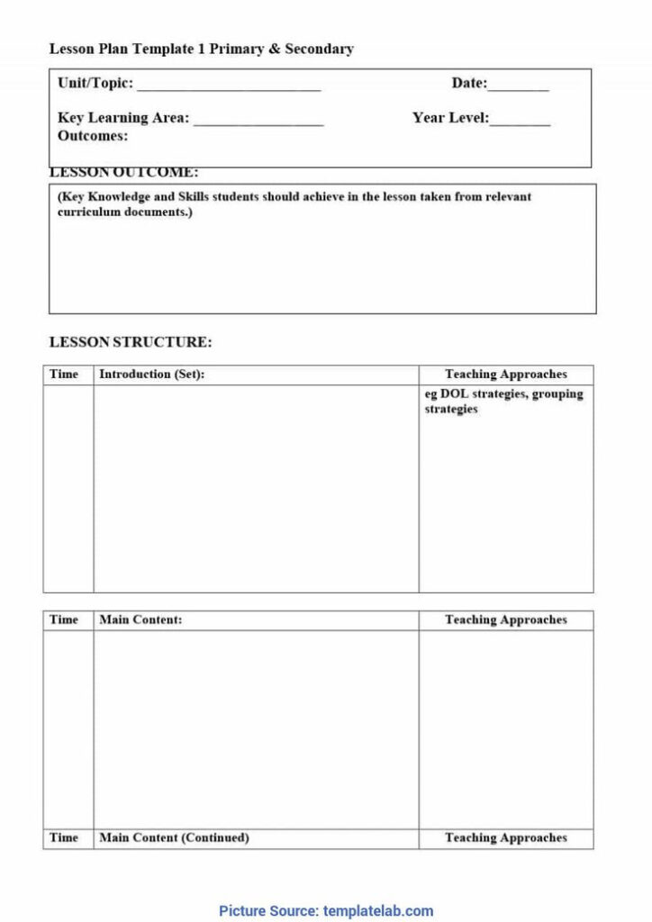 Daily Lesson Plan Template Pdf Free Daily Lesson Plan Template Business ...