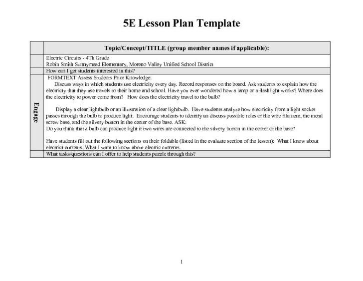 Electric Circuits Lesson Plan Electric Circuit How To Plan Lesson ...