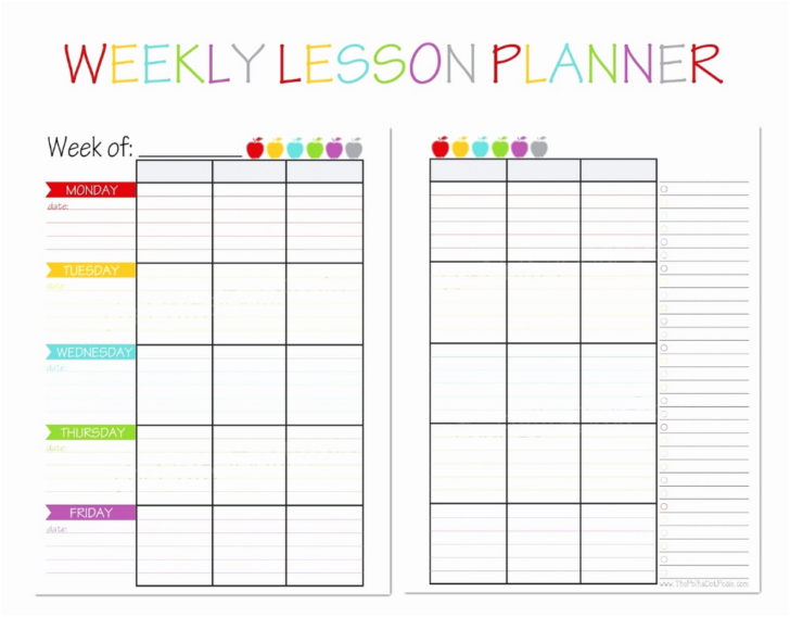 Free Printables For Teachers K5 Worksheets Weekly Lesson Plan ...
