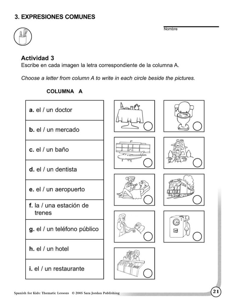 Spanish For Kids Thematic Lessons Grades 1 To 4 EBook Lesson ...